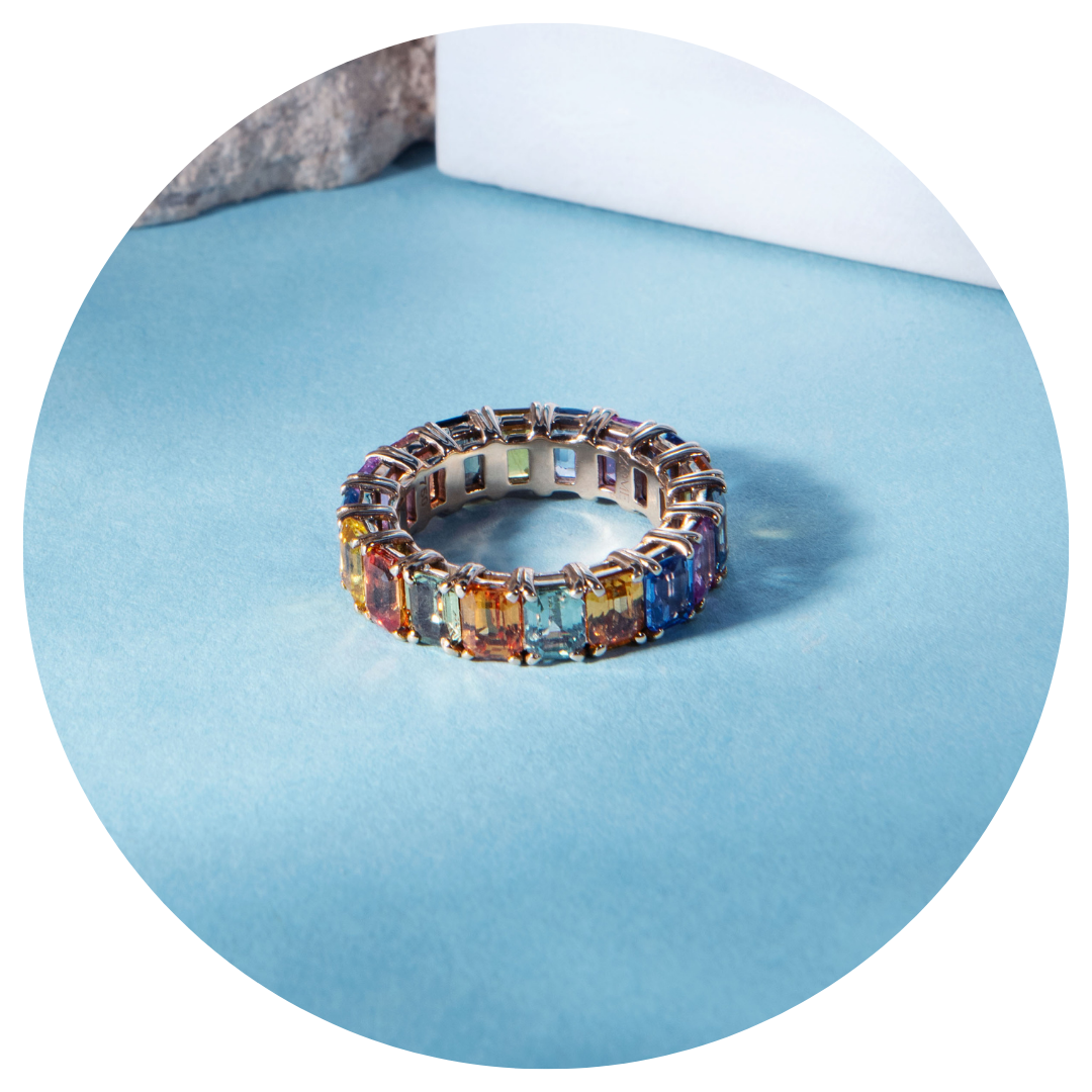 Aura Rainbow Sapphire Ring – Zome