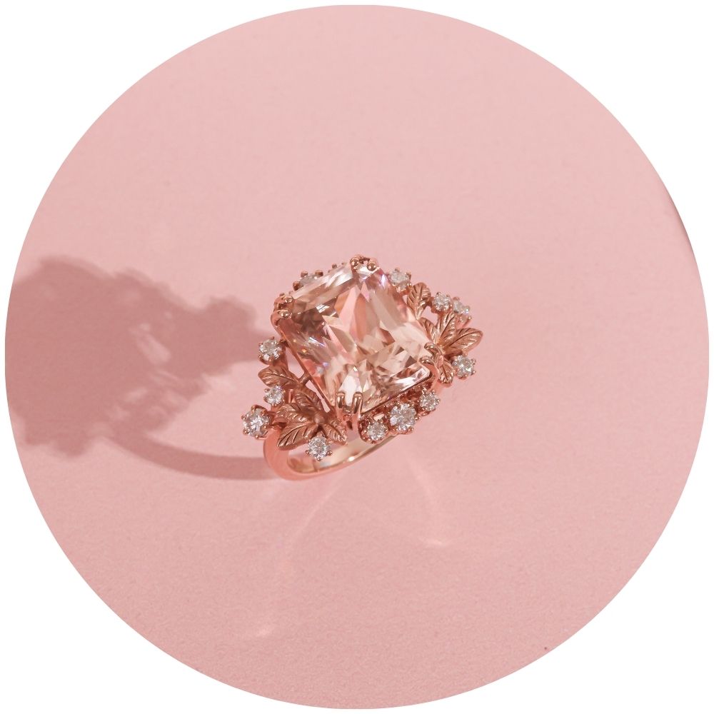 Glimmer Zircon Moissanite Ring – Zome