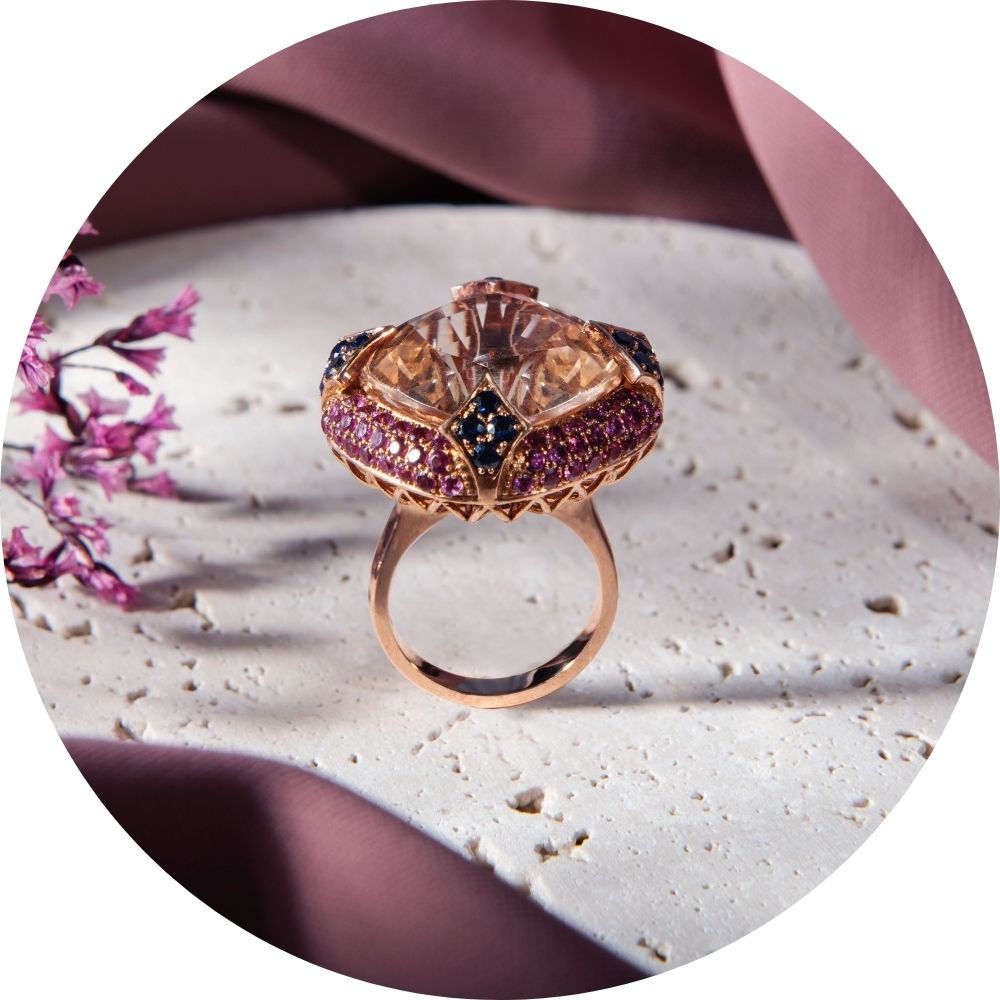 Emerine Tourmaline Emerald Diamond Ring – Zome